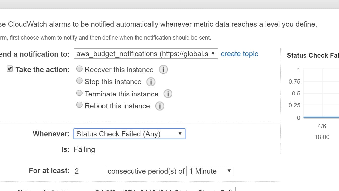 EC2 Instances: Status Check Alarms - CloudySave