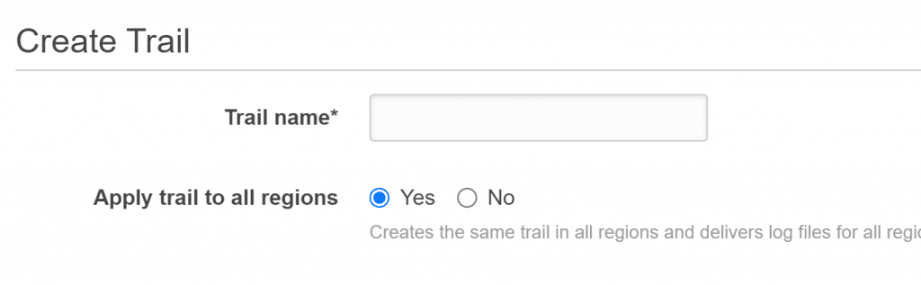 AWS CloudTrail Create Trail - CloudySave
