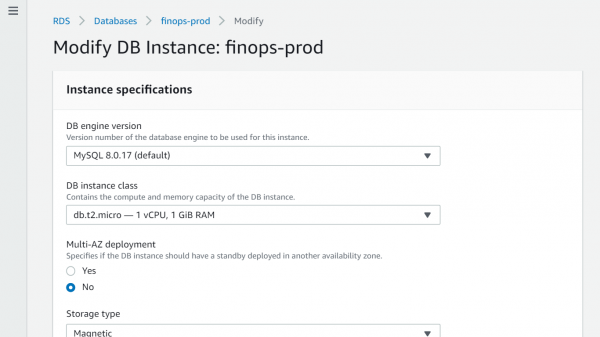 AWS RDS Port - CloudySave
