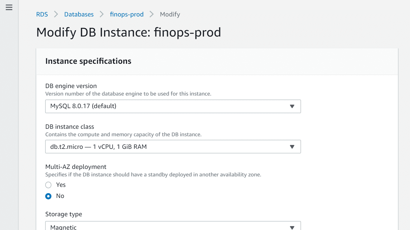 AWS RDS Port - CloudySave