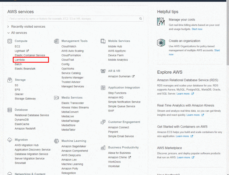 Run a Serverless AWS Function for "Hello, World!" - CloudySave