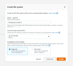 Getting started with AWS Elastic File System - CloudySave